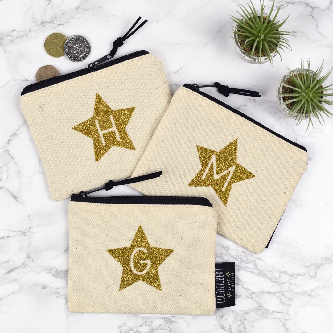 Alphabet Letter Purse - Glitter Star - Perfect Stocking Filler - Etsy UK