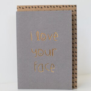 I Love Your Face Card - Etsy