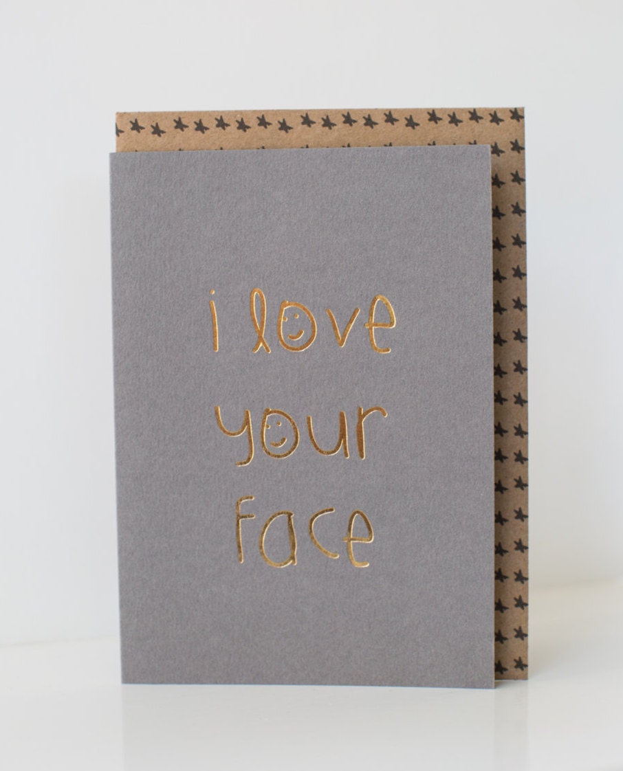 I Love Your Face Card - Etsy