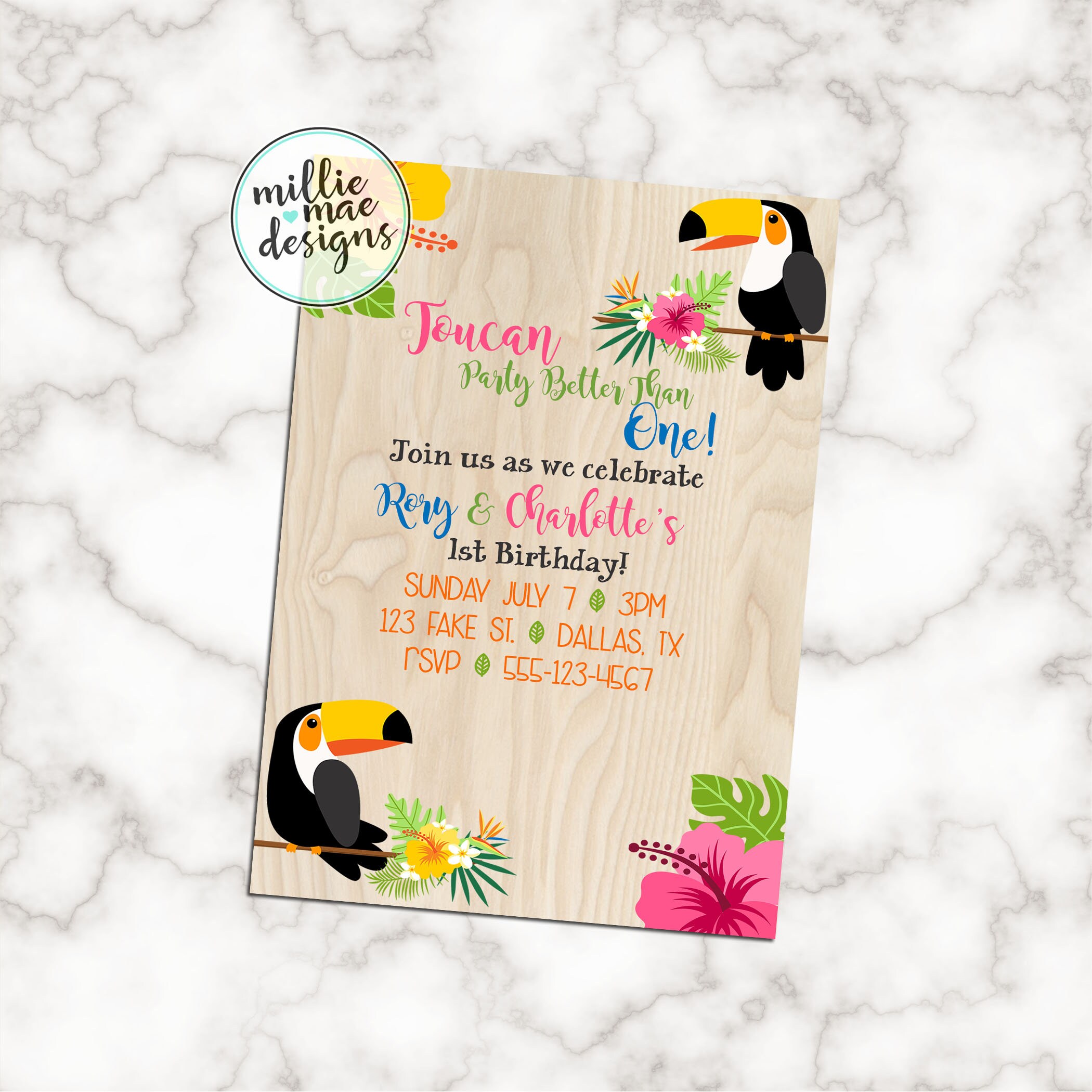 Invitations & Announcements Paper Twocan Party Better than One Twins ...