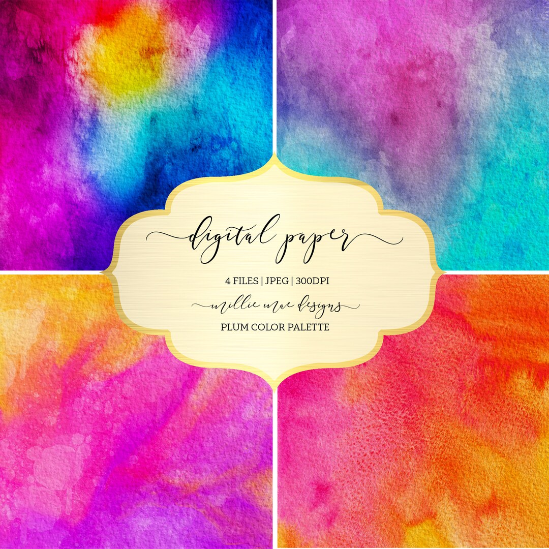 INSTANT DOWNLOAD Bright Watercolor Summer Digital Paper Pack - Etsy