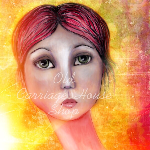 Whimsical Face - Etsy
