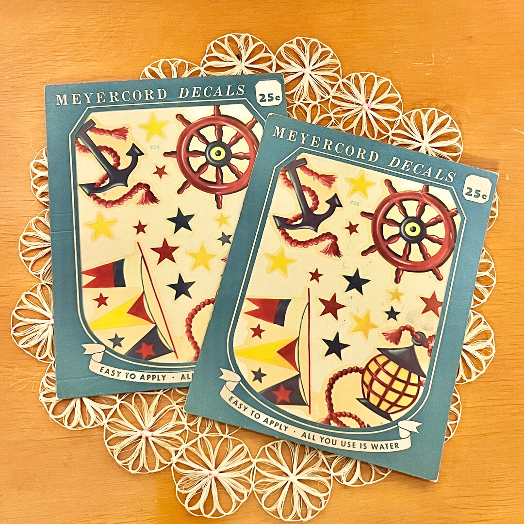 Vintage Nautical Water Transfer Decals for Wall, Home Accessories ...