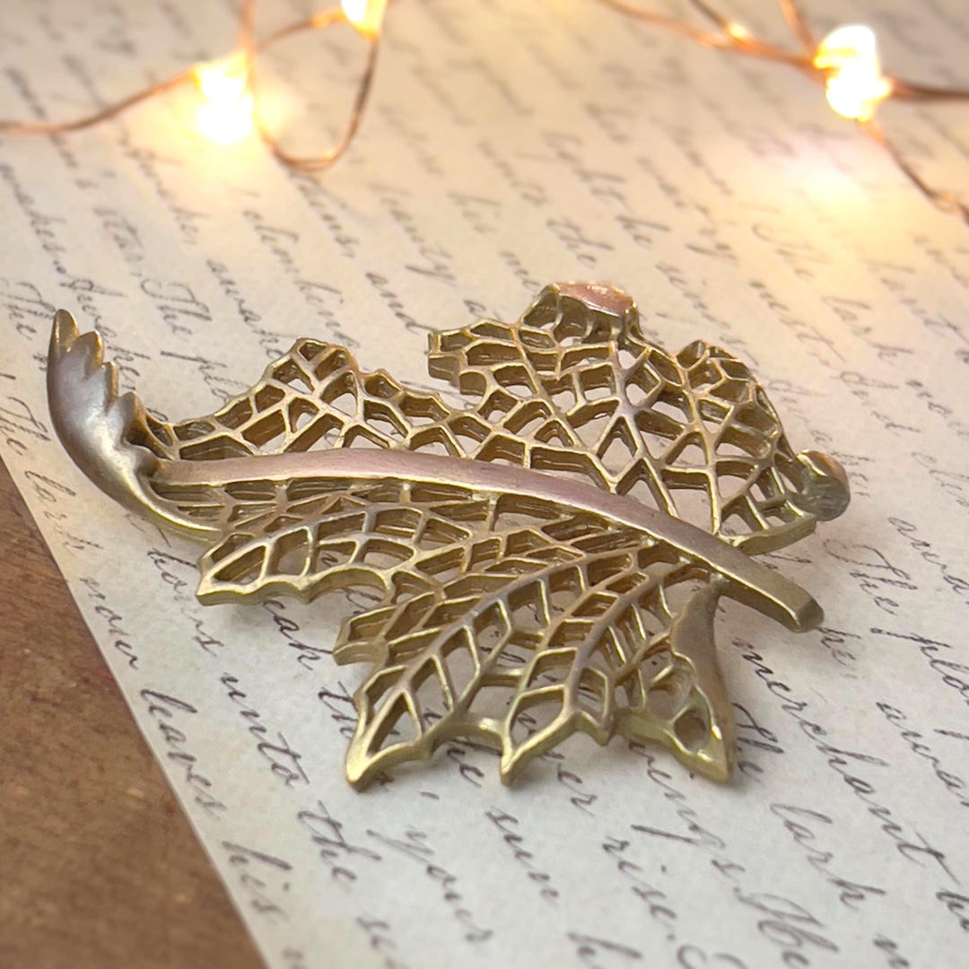 Leaf Brooch Pin, Vintage Signed Don Lin Gold Tone, Jewelry for Women - Etsy