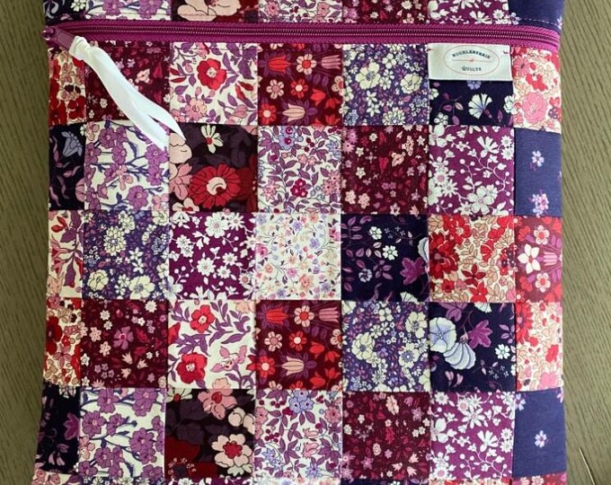 Made-to-order: Liberty of London Flower Show Botanical Jewel Patchwork Project Bag for ...