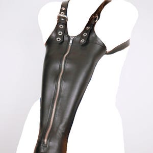 Bondage Leather Armbinder - Zipper Custom Made Italian Leather (MATURE ...