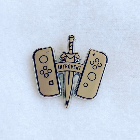 Introvert Gamer 35mm Hard Enamel Pin | Etsy