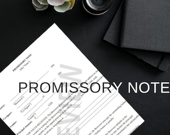 Promissory Note, Promissory Note Templates, Promissory Note Form ...