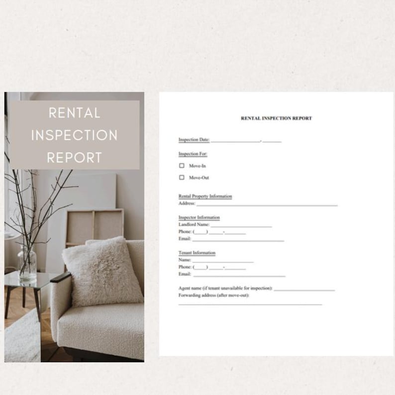 Rental Inspection Report Form - Etsy