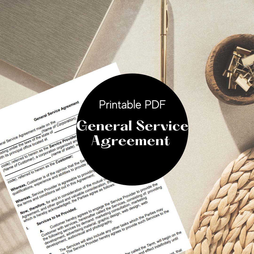 General Service Agreement Form - Etsy
