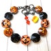 Happy Jack, Halloween Bracelet, Crystal, Handmade Glass Cabs ...