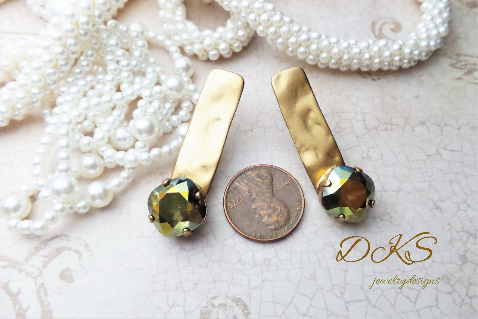 Modern Vintage Premium Crystal Post Earrings 12mm Square - Etsy