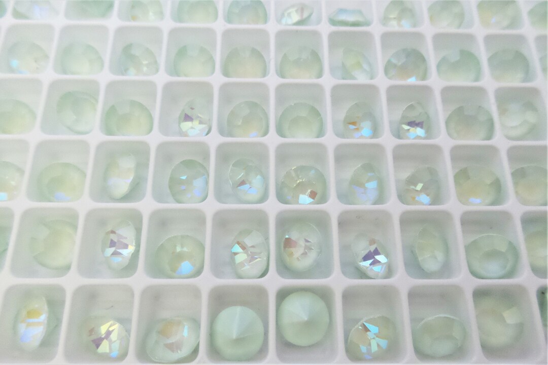 6, Ultra Mint AB, Preciosa, Ss39, 8mm Pointed Back Chaton Crystal ...