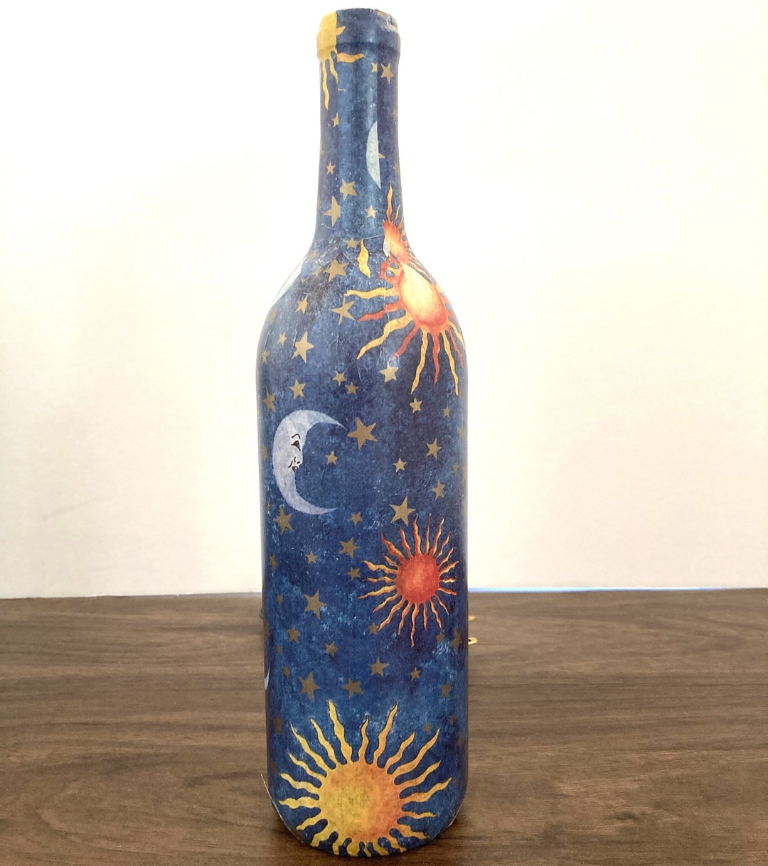 Moon Sun Stars Wine Bottle Light - Etsy