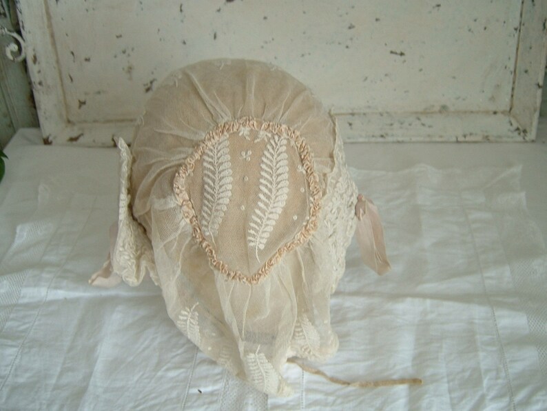 A Delightful Boudoir Cap Very Pretty Lacey Cap Perfect for a Collection ...
