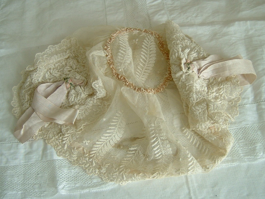 A Delightful Boudoir Cap Very Pretty Lacey Cap Perfect for a Collection ...