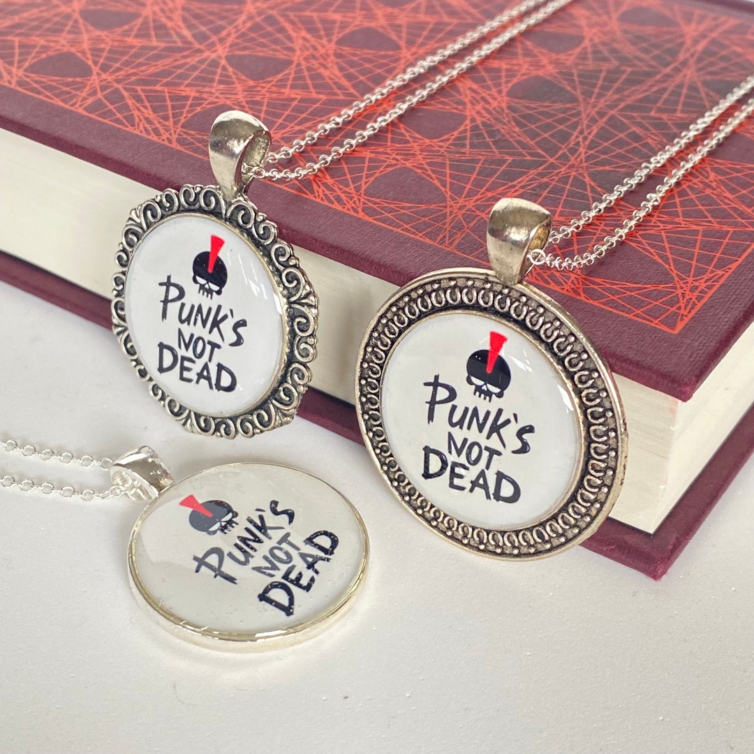 Punk's Not Dead Necklace | Handmade Resin Pendant With Matching Chain ...
