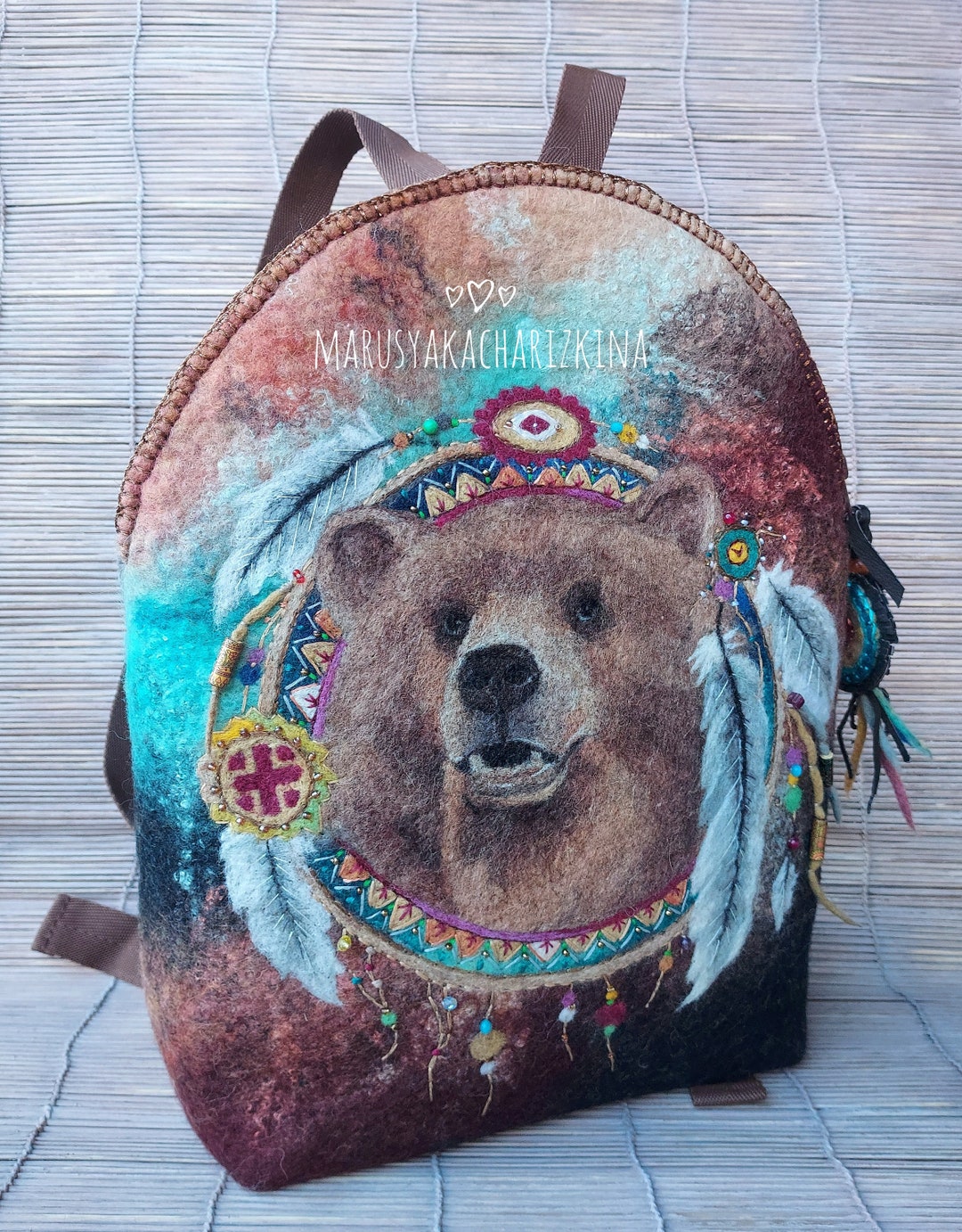 OOAK Felted Backpack, Wool Backpack, Bear Backpack - Etsy