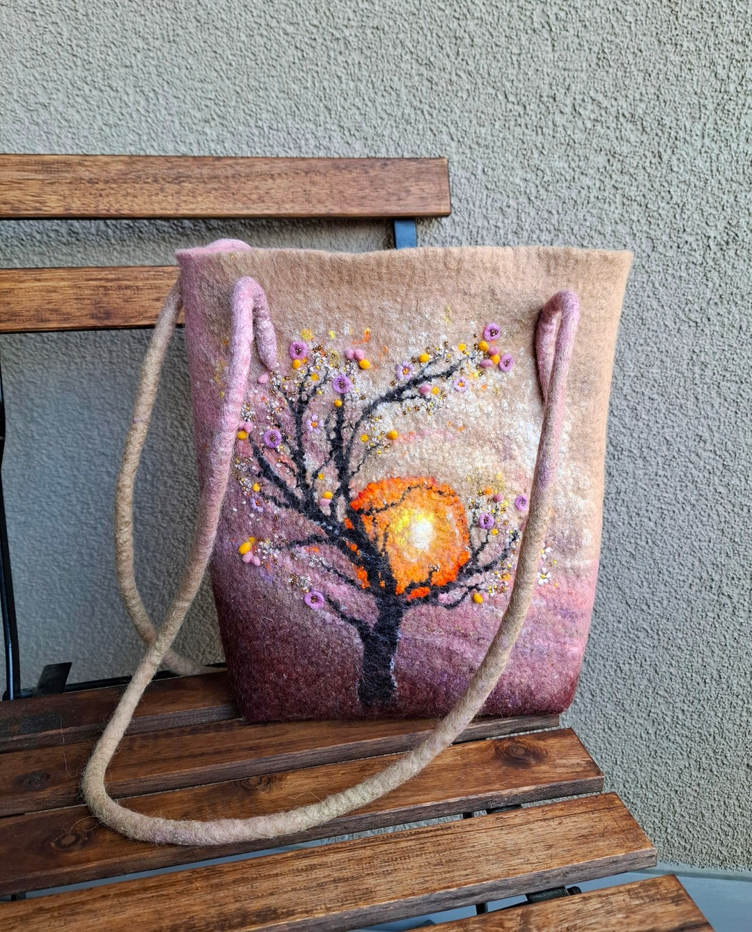 Handmade Felted Handbag, Shoulder Bag, Wool Purse - Etsy