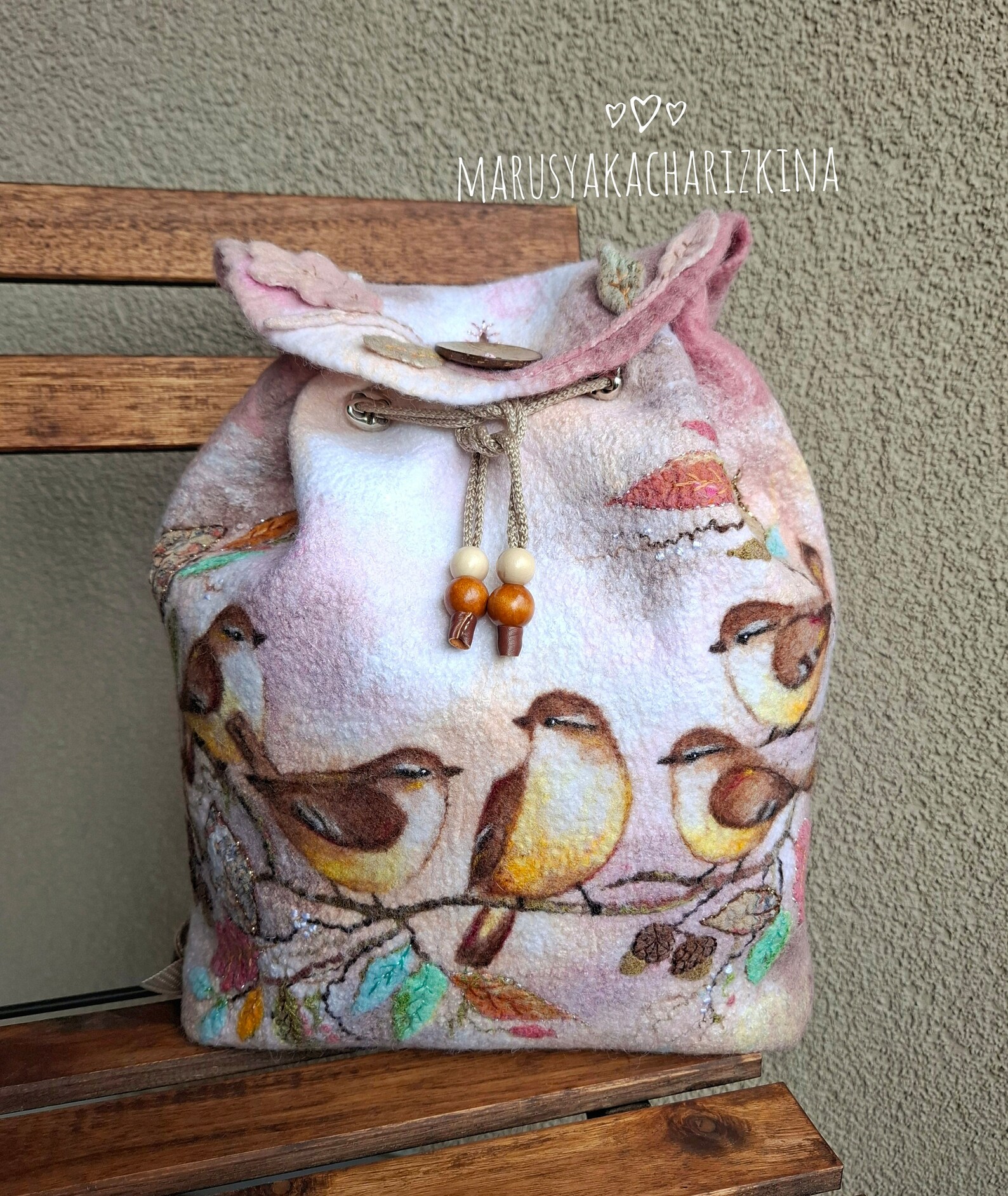 Felted Backpack, Wool Backpack, Bird Backpack - Etsy