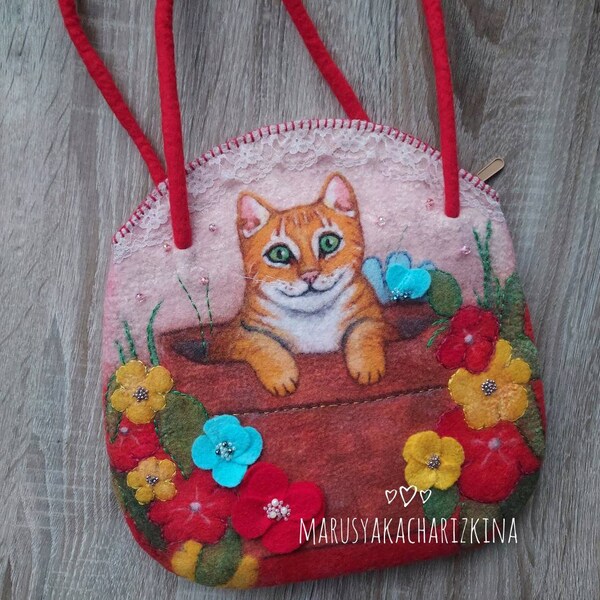 Felt Cat Purse - Etsy
