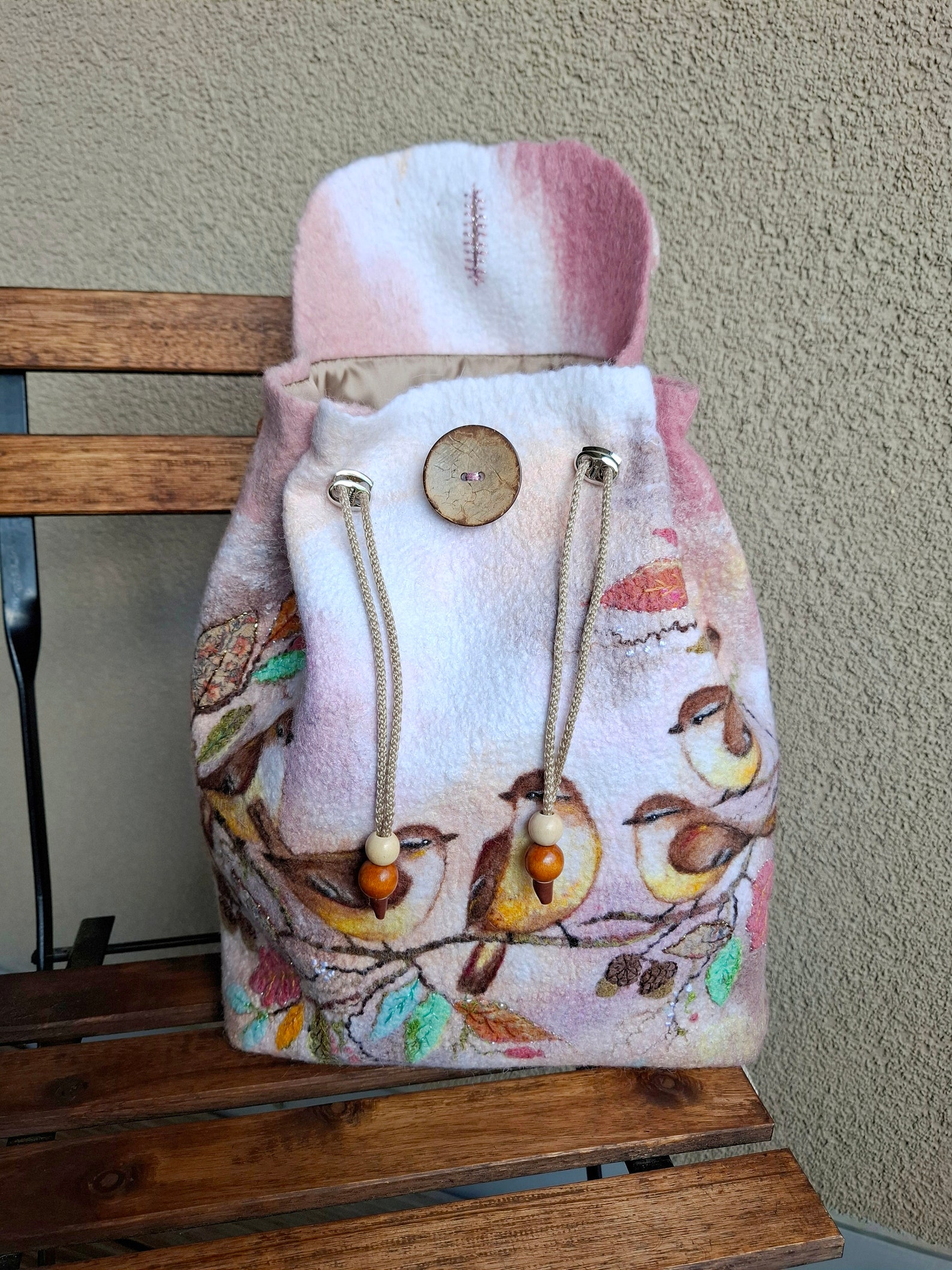 Felted Backpack, Wool Backpack, Bird Backpack - Etsy