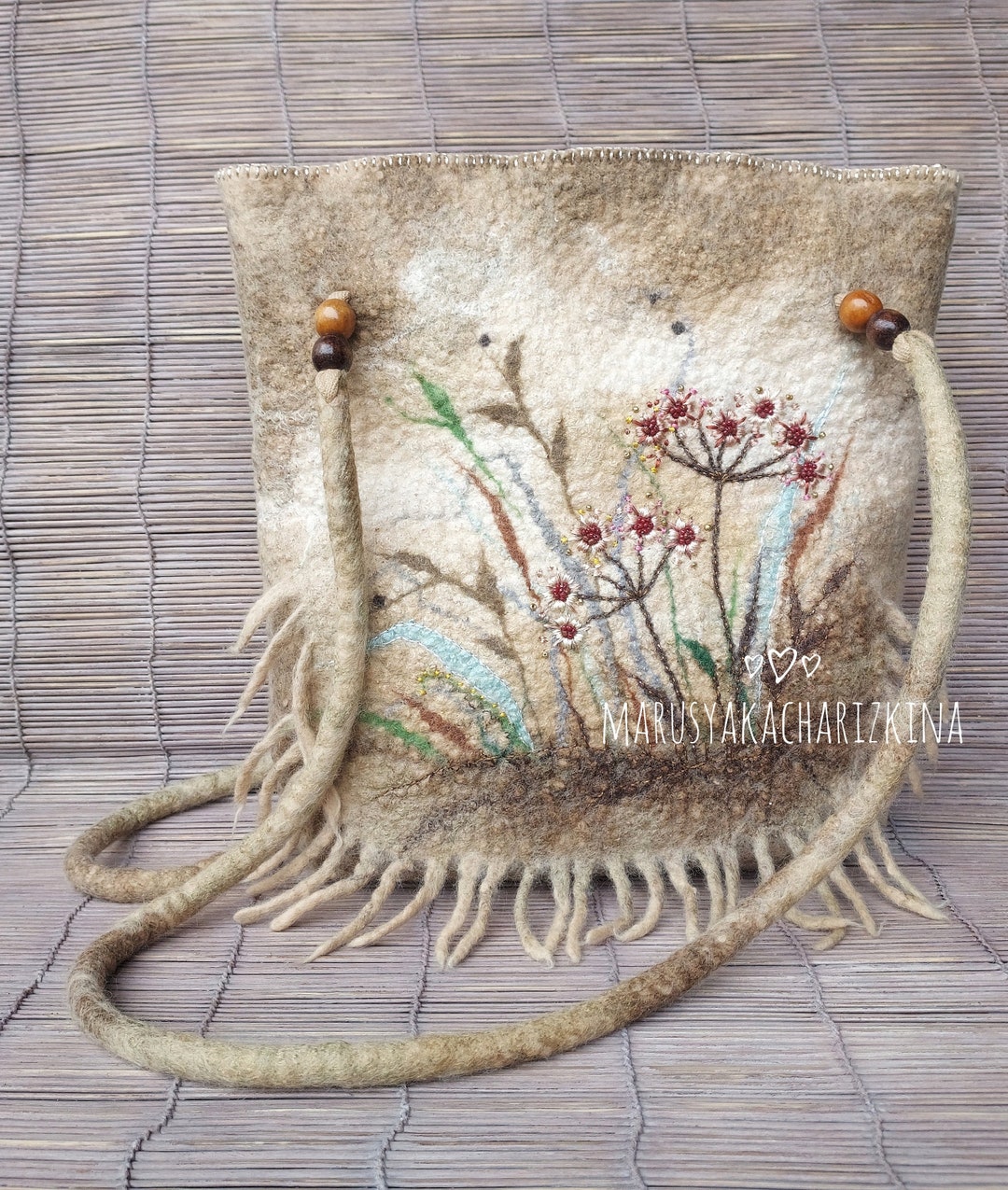 Handmade Felted Handbag, Wool Purse, Shoulder Bag - Etsy