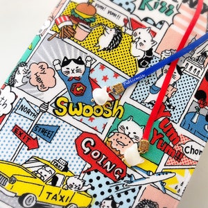 A6 Planner Cover Comic Cats With Glitter Green Lattice - Etsy