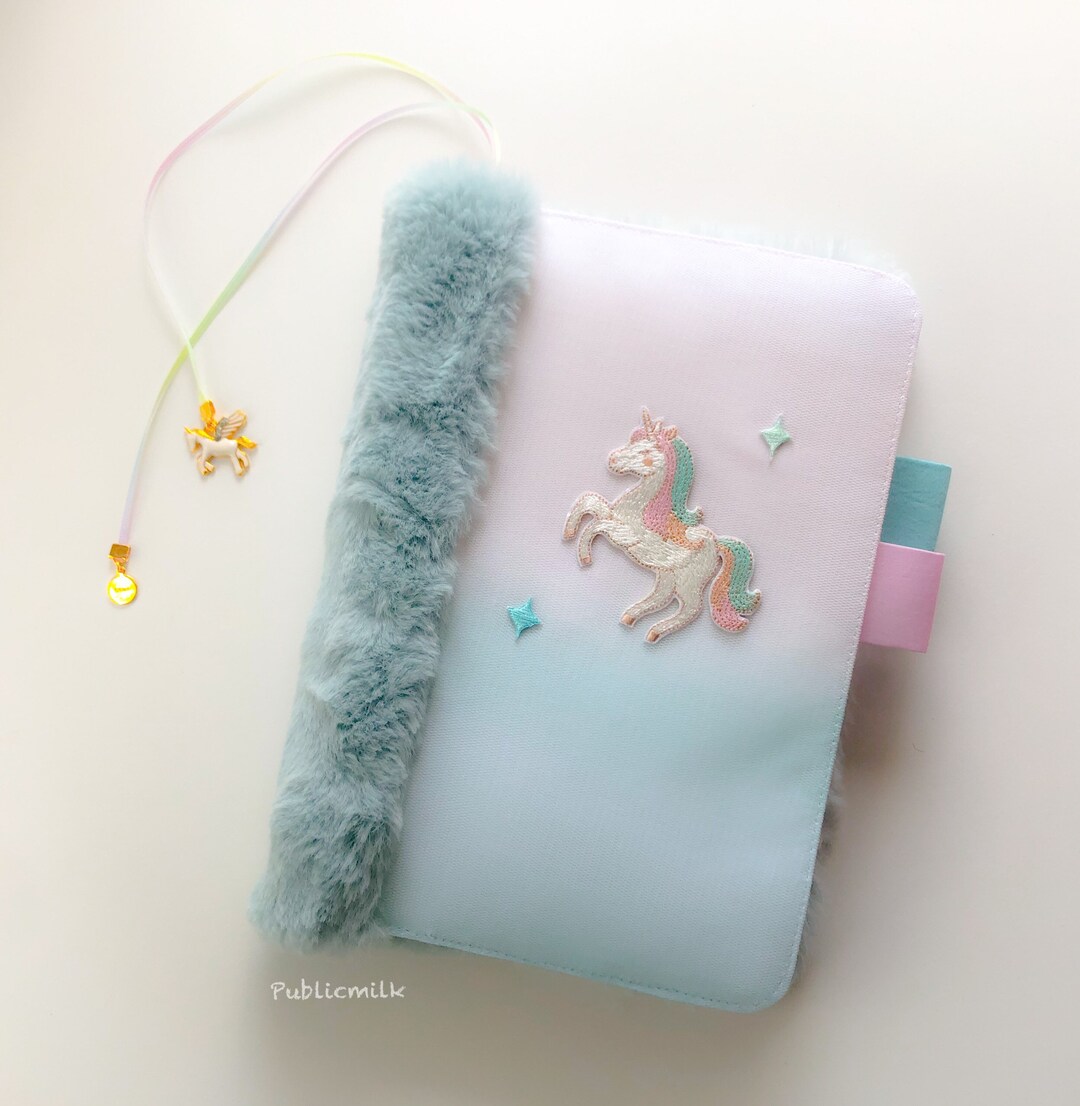 A5 Planner Cover Unicorn, Cute Fabric Planner Cover, A5 Hobonichi ...