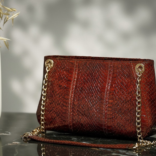 Real Snakeskin Bag - Etsy