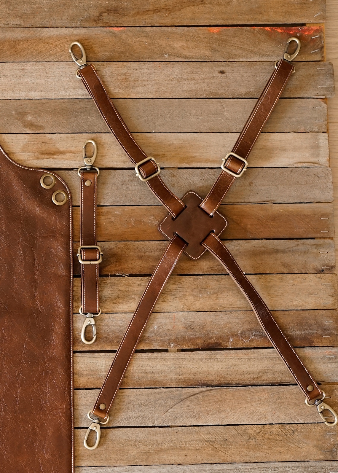 Crossback Apron Straps, Leather Cross Back Straps, Replacement Apron ...