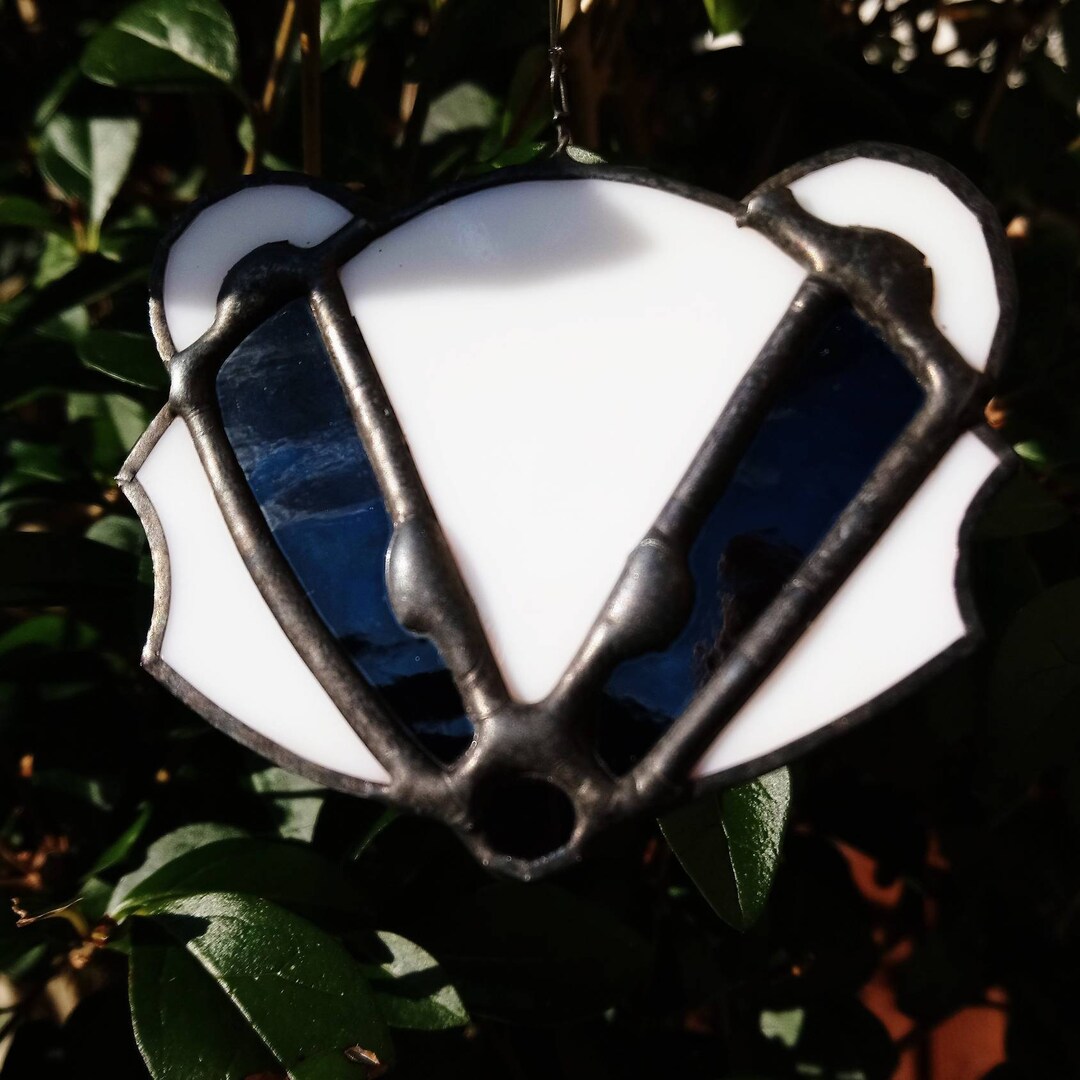 Handmade Stained Glass Badger Decoration / Sun Catcher- Opalescent ...