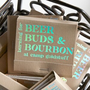 Personalized 30 Strike Matchbooks - Beer Buds & Bourbon Matches ...