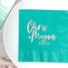 Personalized Party Napkins Trendy Script Names Luncheon Napkin, Foil ...