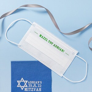 Personalized Mazel Tov Face Masks Bar/bat Mitzvah - Etsy