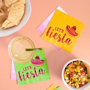 Party Napkin Set - Let's Fiesta - Pack of 20 Paper Napkins - Taco Party ...