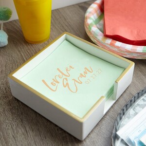 Personalized Party Napkins Trendy Script Names Luncheon Napkin, Foil ...