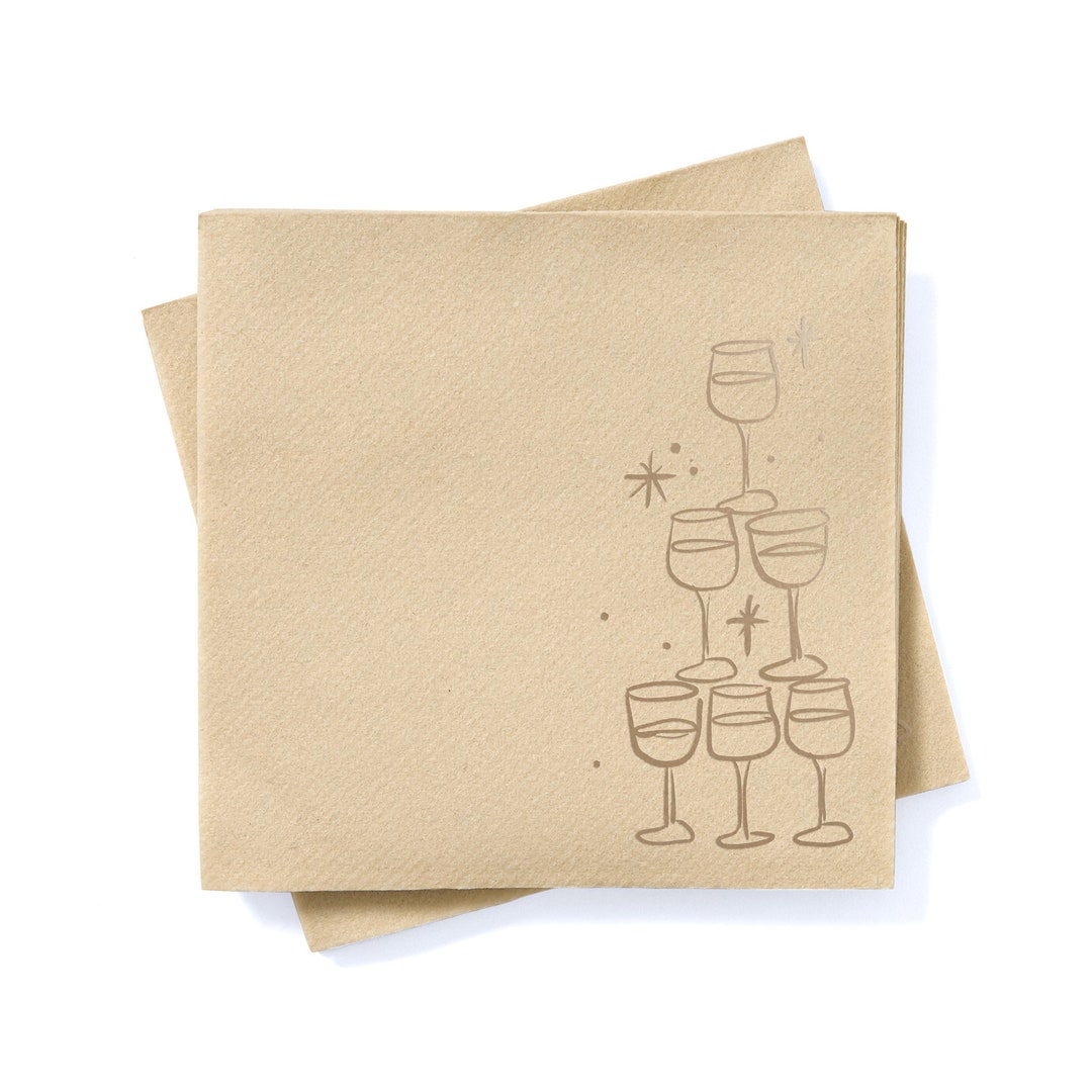 Champagne Tower Party Napkins, Pack of 20, Beverage Size, Birthday ...