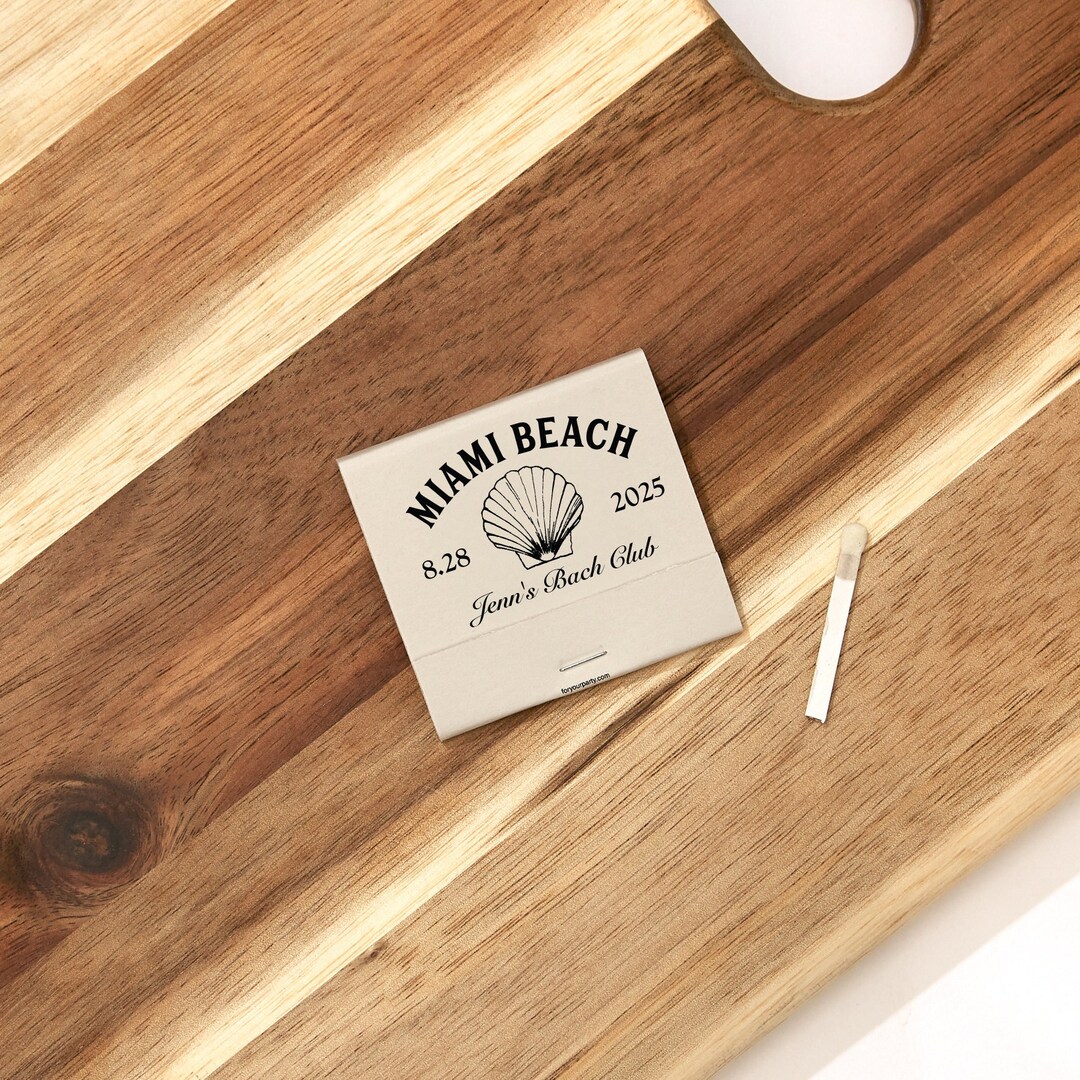 Beach Party Seashell Matches Personalized 30 Strike Matchbooks Wedding ...