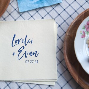 Personalized Party Napkins Trendy Script Names Luncheon Napkin, Foil ...