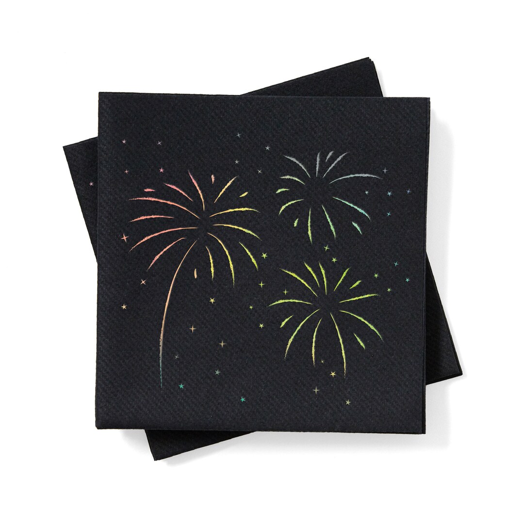 Fireworks Party Napkins, Pack of 20, Beverage Size, Birthday ...