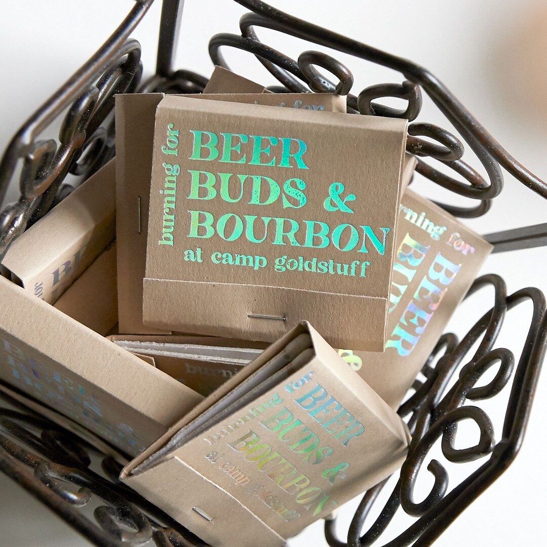 Personalized 30 Strike Matchbooks - Beer Buds & Bourbon Matches ...