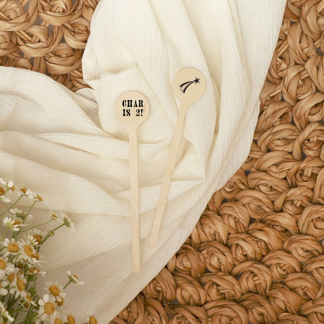 Personalized Shooting Star Stir Sticks - Cosmic Space Party - Custom ...