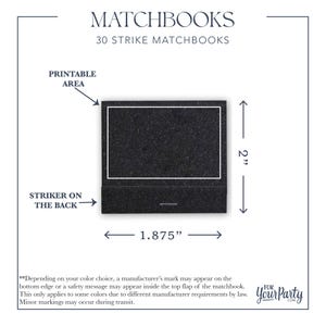 Personalized 30 Strike Matchbooks - Modern Cosmic Initial Match ...