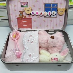 Teddy Pocket Pink Tiny Teddy/teddy Anxiety Hug/teddy Pocket Hug/memory ...