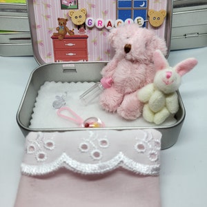 Teddy Pocket Pink Tiny Teddy/teddy Anxiety Hug/teddy Pocket Hug/memory ...