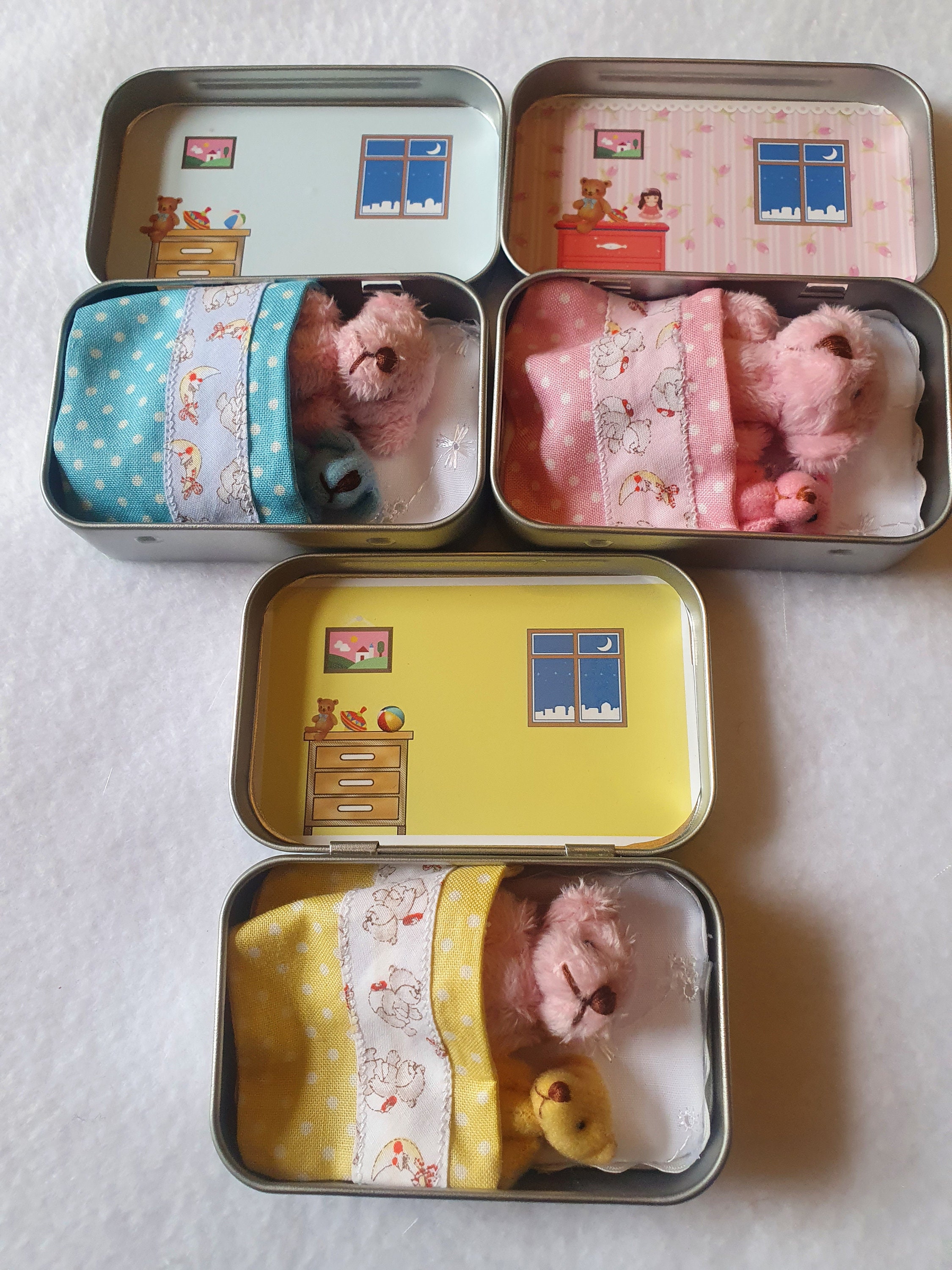 Teddy Family Mini Tin,tiny Teddy Family,all Inclusive Family,choose ...