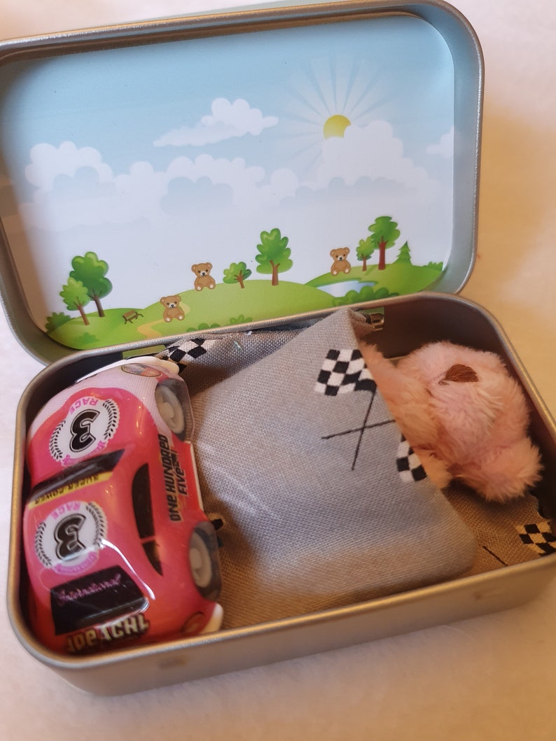 Pocket Teddy Racing Car/miniature Teddy Car/race Track - Etsy