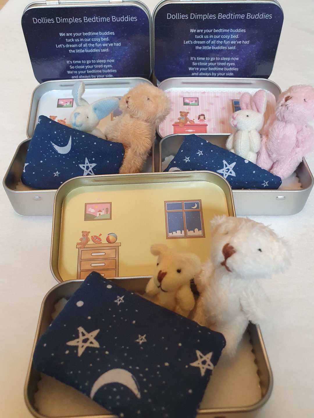 Teddy Bear Bedtime Buddy Tiny Worry Poem/anxiety Sleep Buddy Ted/sleep ...