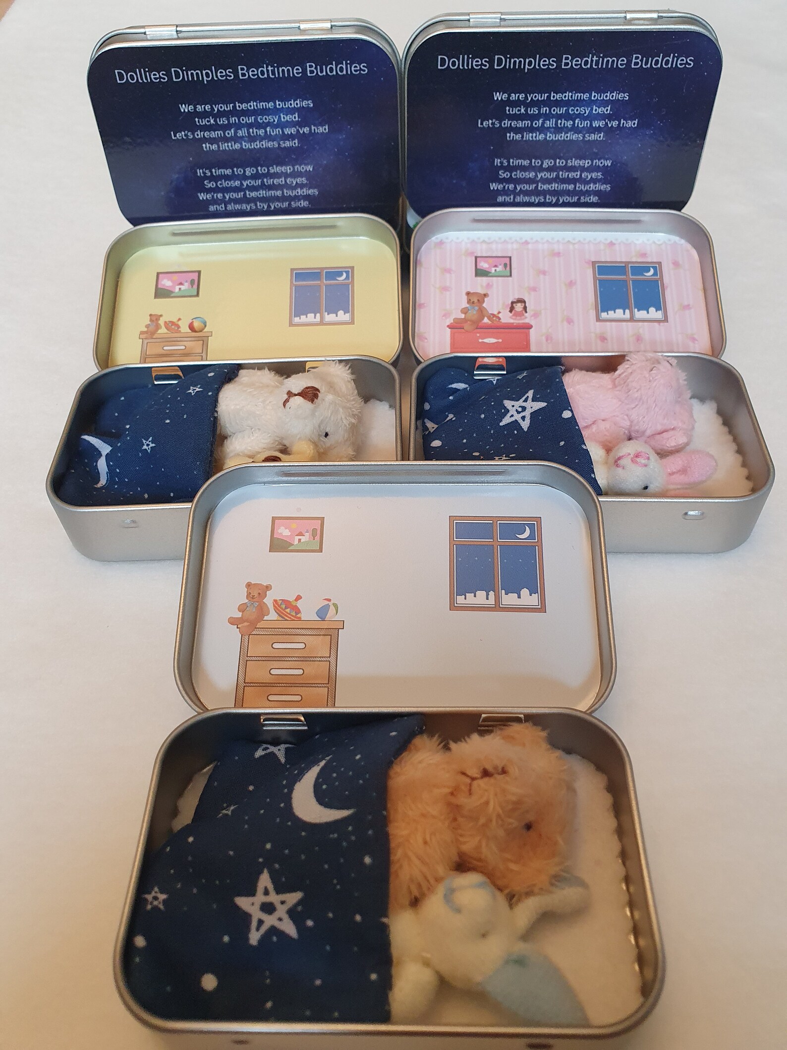 Teddy Bear Bedtime Buddy Tiny Worry Poem/anxiety Sleep Buddy - Etsy